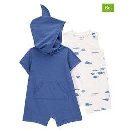 Carter's carter's 2er-Set: Spieler in Wei&szlig;/ Blau - 77% | Gr&ouml;&szlig;e 74 | Babyoveralls