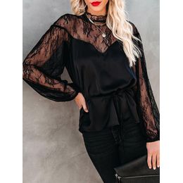 Milan Kiss Bluse in Schwarz - 67% | Gr&ouml;&szlig;e M | Damen-blusen