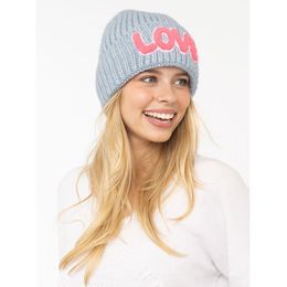 Zwillingsherz M&uuml;tze "Love" in Hellblau - 48% | Damen-muetzen-caps