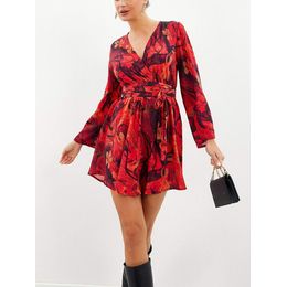 Milan Kiss Kleid in Rot/ Schwarz - 68% | Gr&ouml;&szlig;e XL | Damen-kleider