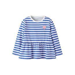 name it Longsleeve "Liona" in Blau/Wei&szlig; - 23% | Gr&ouml;&szlig;e 122/128 | Kinder-longsleeves