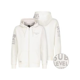 Sublevel Sweatjacke "Nik" in Creme - 63% | Gr&ouml;&szlig;e L | Herren-sweatshirts-jacken