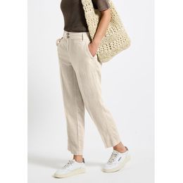 Street One Leinen-Hose in Creme - 36% | Gr&ouml;&szlig;e W44/L28 | Damenhosen