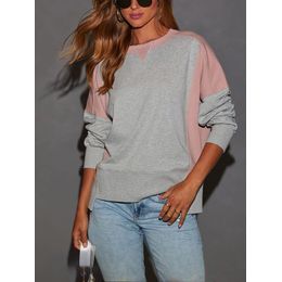 Milan Kiss Pullover in Grau/ Rosa - 58% | Gr&ouml;&szlig;e M | Damen-pullover-cardigans