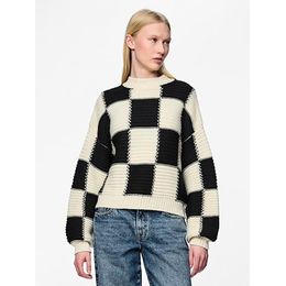 Pieces Pullover in Creme/ Schwarz - 73% | Gr&ouml;&szlig;e L | Damen-pullover-cardigans