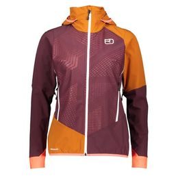 Ortovox Softshelljacke "Col Becchei" in Orange/ Bordeaux - 45% | Gr&ouml;&szlig;e M | Damen-outdoorjacken