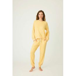 PJ Salvage Pyjama-Oberteil in Gelb - 61% | Gr&ouml;&szlig;e M | Damen-loungewear