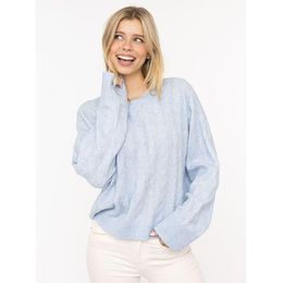 Zwillingsherz Pullover in Hellblau - 47% | Gr&ouml;&szlig;e S | Damen-pullover-cardigans