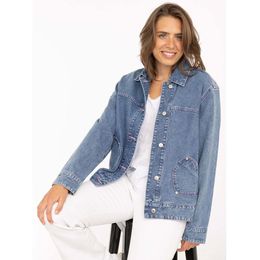 Zwillingsherz Jeansjacke "Herz" in Blau - 52% | Gr&ouml;&szlig;e L | Damenjacken
