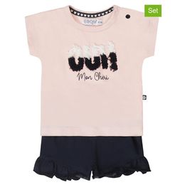 Dirkje 2tlg. Outfit in Rosa/ Schwarz - 55% | Gr&ouml;&szlig;e 74 | Baby-shirts