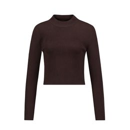 STITCH & SOUL Stitch & Soul Longsleeve in Dunkelbraun - 50% | Gr&ouml;&szlig;e L | Damen-tops