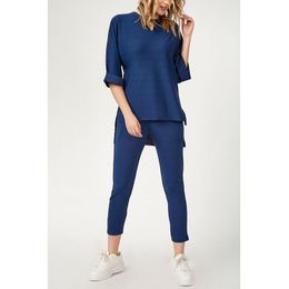 Milan Kiss 2tlg. Outfit in Dunkelblau - 64% | Gr&ouml;&szlig;e XL | Damen-blusen
