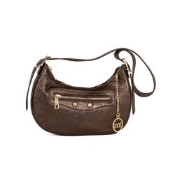 Mia Tomazzi Leder-Schultertasche in Dunkelbraun - (B)25 x (H)15 x (T)6,5 cm - 74% | Damen-taschen
