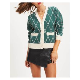 Milan Kiss Cardigan in Gr&uuml;n - 64% | Gr&ouml;&szlig;e M | Damen-pullover-cardigans