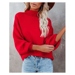Milan Kiss Pullover in Rot - 65% | Gr&ouml;&szlig;e M | Damen-pullover-cardigans