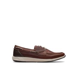 Clarks Leder-Slipper "ATL Sail Go" in Braun - 56% | Gr&ouml;&szlig;e 41 | Herren-schuhe-halbschuhe