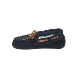 Clarks Leder-Slipper "Crackling Flo" in Dunkelblau - 51% | Gr&ouml;&szlig;e 23 | Baby-schnuerschuh