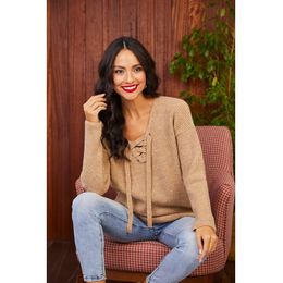 Milan Kiss Pullover in Beige - 67% | Gr&ouml;&szlig;e M | Damen-pullover-cardigans