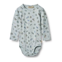 Wheat Body "Freddie" in Hellblau - 63% | Gr&ouml;&szlig;e 86 | Baby-bodys