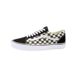 Vans Leder-Sneakers "Checkerboard Old" in Schwarz/ Beige - 33% | Gr&ouml;&szlig;e 36,5 | Damen-sneakers