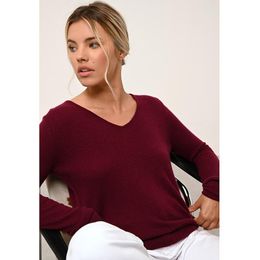 Just Cashmere Kaschmir-Pullover "Joan" in Bordeaux - 53% | Gr&ouml;&szlig;e S | Damen-pullover-cardigans