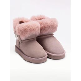 Lelli Kelly Leder-Winterboots "Zoey" in Rosa - 56% | Gr&ouml;&szlig;e 24 | Kinderstiefel