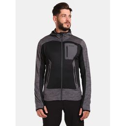 Kilpi Fleecejacke "Freni" in Schwarz/ Grau - 75% | Gr&ouml;&szlig;e L | Herren-pullover-sport