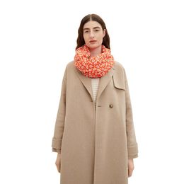 Tom Tailor Loop-Schal in Rot/ Wei&szlig; - 55% | Damen-schals-tuecher
