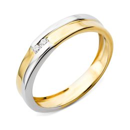 Diamant Exquis Wei&szlig;gold-/ Gold-Ring mit Diamanten - 63% | Gr&ouml;&szlig;e 52 | Schmuck