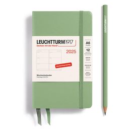 LEUCHTTURM1917 Wochenplaner in Hellgr&uuml;n - A6 - 61% | Buero-schulbedarf