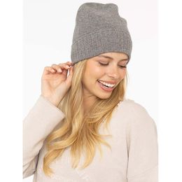Zwillingsherz Kaschmir-M&uuml;tze in Grau - 56% | Damen-muetzen-caps