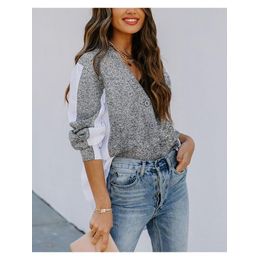 LA Angels Cardigan in Grau/ Wei&szlig; - 60% | Gr&ouml;&szlig;e S | Damen-pullover-cardigans
