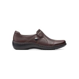 Clarks Leder-Slipper "Cora Poppy" in Braun - 54% | Gr&ouml;&szlig;e 39,5 | Damen-schuhe-halbschuhe
