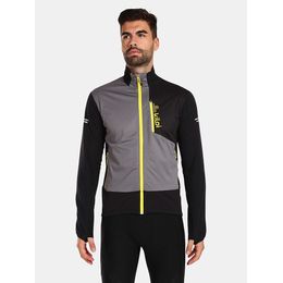 Kilpi Softshell-Laufjacke "Nordim" in Schwarz/ Grau - 72% | Gr&ouml;&szlig;e S | Herrenjacken