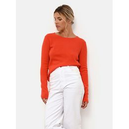 Just Cashmere Kaschmir-Pullover "Vivian" in Orange - 45% | Gr&ouml;&szlig;e M | Damen-pullover-cardigans