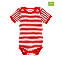 Playshoes 2er-Set: Bodys in Rot/ Wei&szlig; - 36% | Gr&ouml;&szlig;e 62/68 | Baby-bodys
