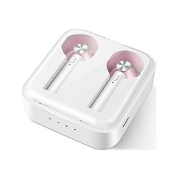 SWEET ACCESS Kabellose Bluetooth-In-Ear-Kopfh&ouml;rer in Wei&szlig;/ Rosa - 83% | Tv-und-audio