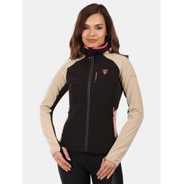 Kilpi Softshelljacke "Baleo" in Beige/ Schwarz - 73% | Gr&ouml;&szlig;e 42 | Damen-outdoorjacken