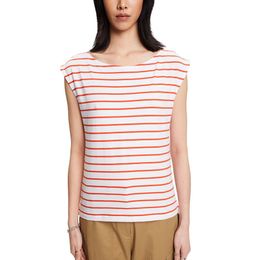 Esprit Shirt in Orange/ Wei&szlig; - 65% | Gr&ouml;&szlig;e XXL | Damen-tops
