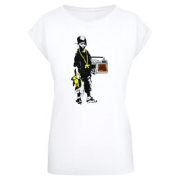 Merchcode T-Shirt 'Boy With Teddy' Damen Gr&ouml;&szlig;e XXXL mischfarben / wei&szlig;