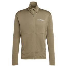 adidas terrex Funktionsfleecejacke Herren Gr&ouml;&szlig;e L oliv / wei&szlig;