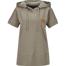 CREATION L PREMIUM Damen Sweatshirt mit &uuml;berlappender Schulter schlamm Gr&ouml;&szlig;e 36