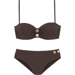 Vivance Damen B&uuml;gel-Bandeau-Bikini dunkelbraun Gr&ouml;&szlig;e 36D