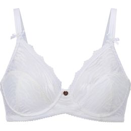 w&auml;schepur Damen B&uuml;gel-BH mit Spitze am Cup wei&szlig; Gr&ouml;&szlig;e 100B