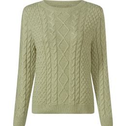 CR&Eacute;ATION L Damen Strickpullover im Mustermix schilf-meliert Gr&ouml;&szlig;e 36