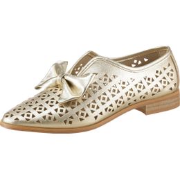 Heine Damen Slipper goldfarben Gr&ouml;&szlig;e 37