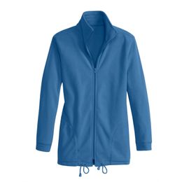 CR&Eacute;ATION L Damen Fleecejacke Kordeldurchzug am Saum jeansblau Gr&ouml;&szlig;e 38