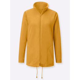 CR&Eacute;ATION L Damen Fleecejacke Kordeldurchzug am Saum bernstein Gr&ouml;&szlig;e 44