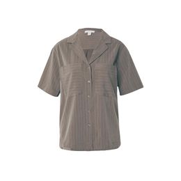 Topshop Bluse Damen Gr&ouml;&szlig;e S taupe / wei&szlig;