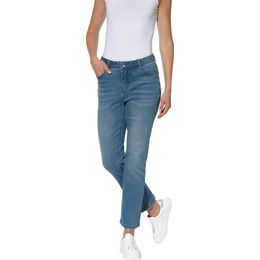 Heine Damen Push-up-Jeans mit Schmuck-Knopf blue-bleached Gr&ouml;&szlig;e 42